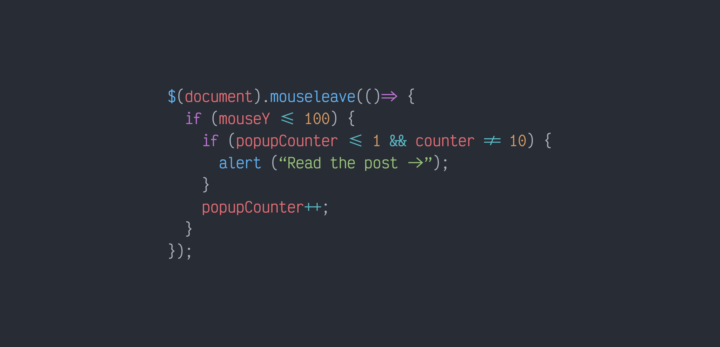 An analysis of 5 monospaced fonts with coding ligatures | Better Web Type